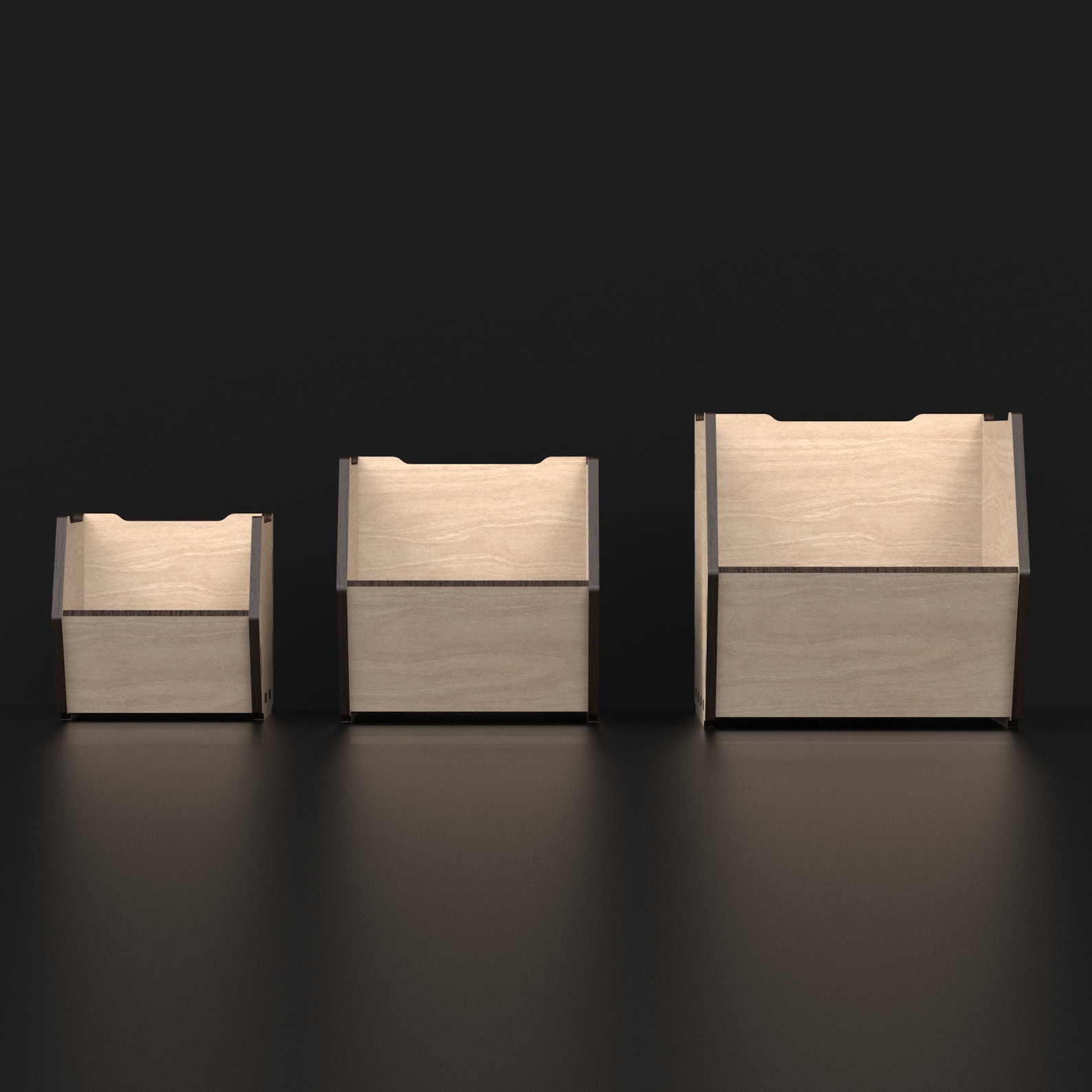 Desk Organizer Stackable Storage Box Svg Laser Cutting Files Wood ...