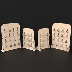 4 Keyring Stands With 2 Different Sizes and Styles, Keychain Stands Can ...