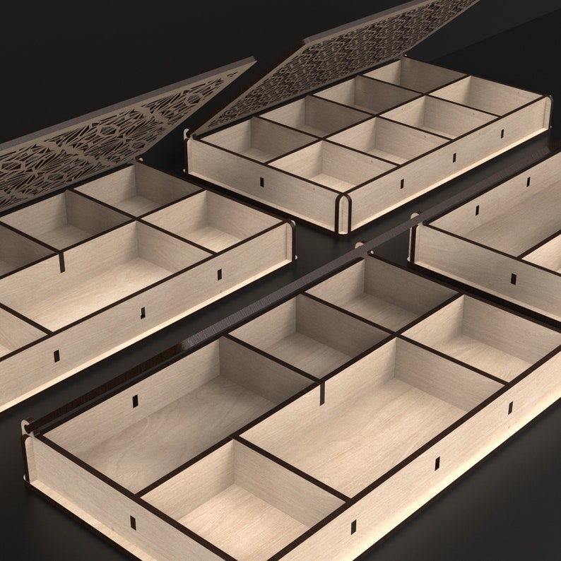Stash Box Svg Laser Cutting Files, Dice Box Laser Cut Files, Memory Box ...
