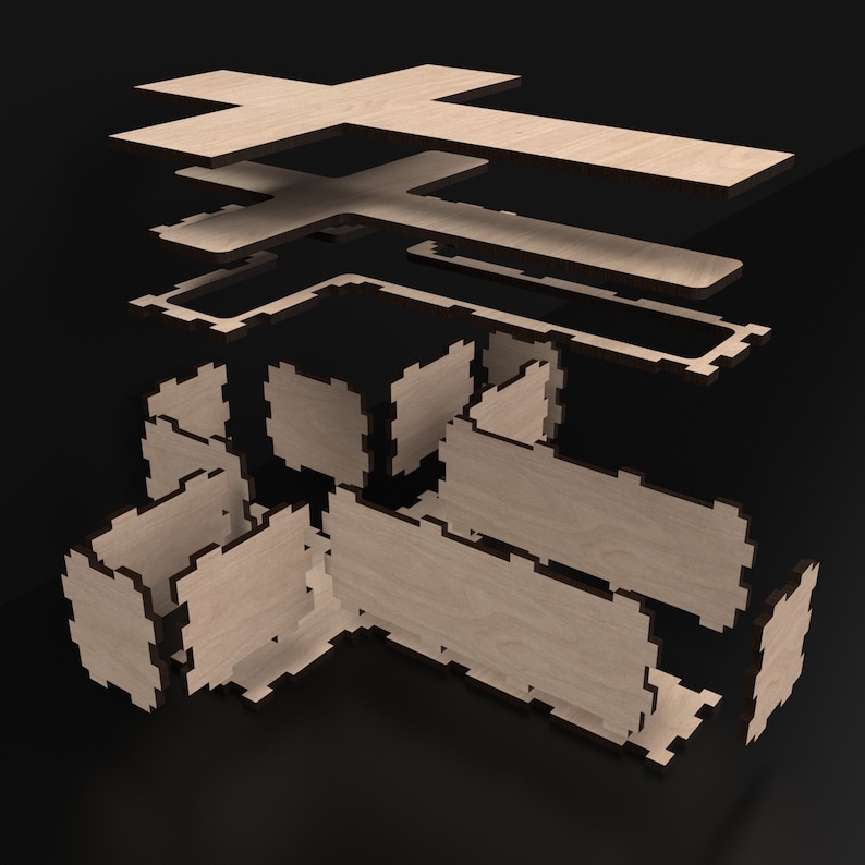 Cross Box Svg Laser Cut Files, Jesus Cross Box Svg Files for Laser ...