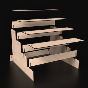 4 Tier Modular Display Stands Svg Laser Cutting Files, Perfect for on ...