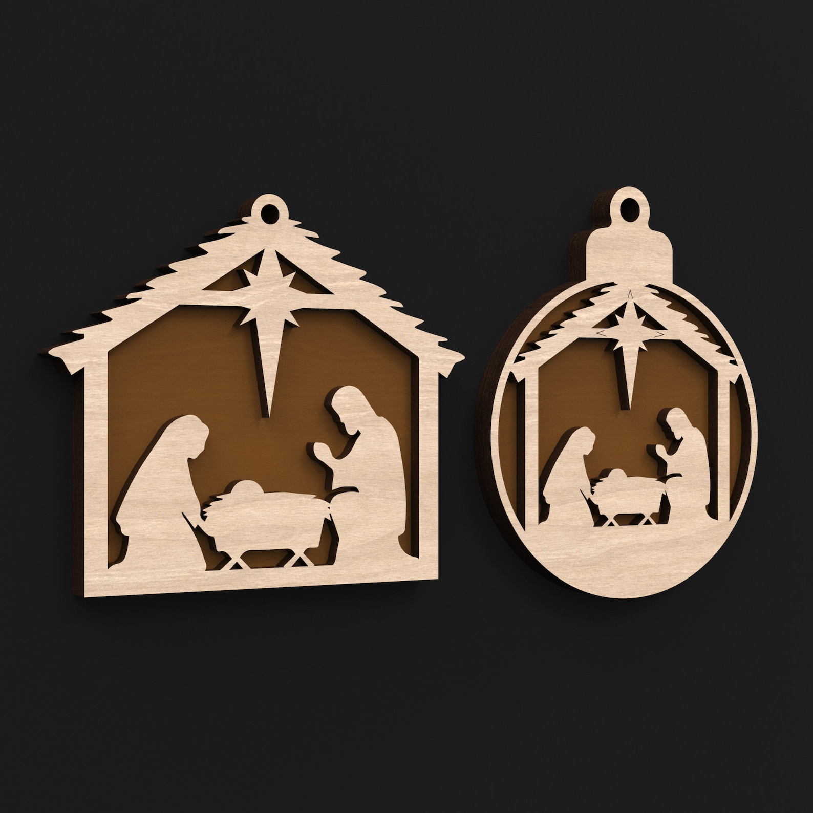 Nativity Svg Laser Cutting Files for Glowforge, Nativity Scene Svg ...