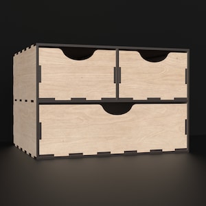 Chest of Drawers Modular Workstation Laser Cut Svg Files - Desktop ...