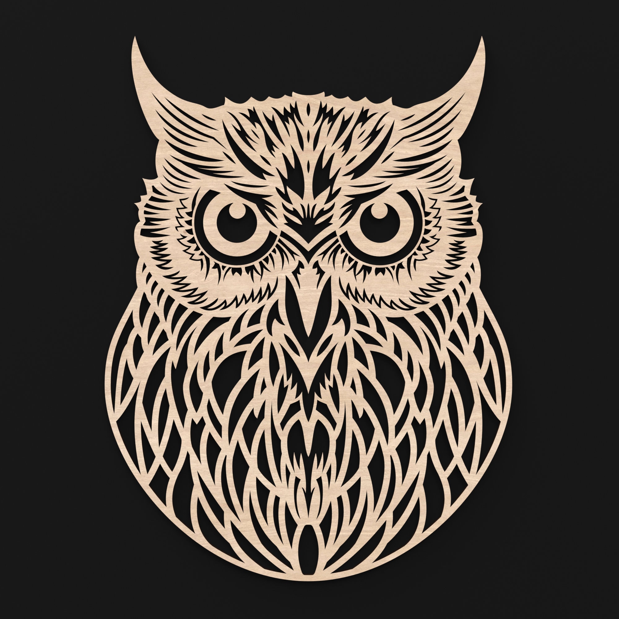 Owl Svg Laser Cut Files - Snowy / Barn Owl Ornament - Owl House Forest ...