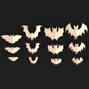 12x 3D Bat Svg Laser Cutting Files, Halloween Svg Files, Bat Wings ...