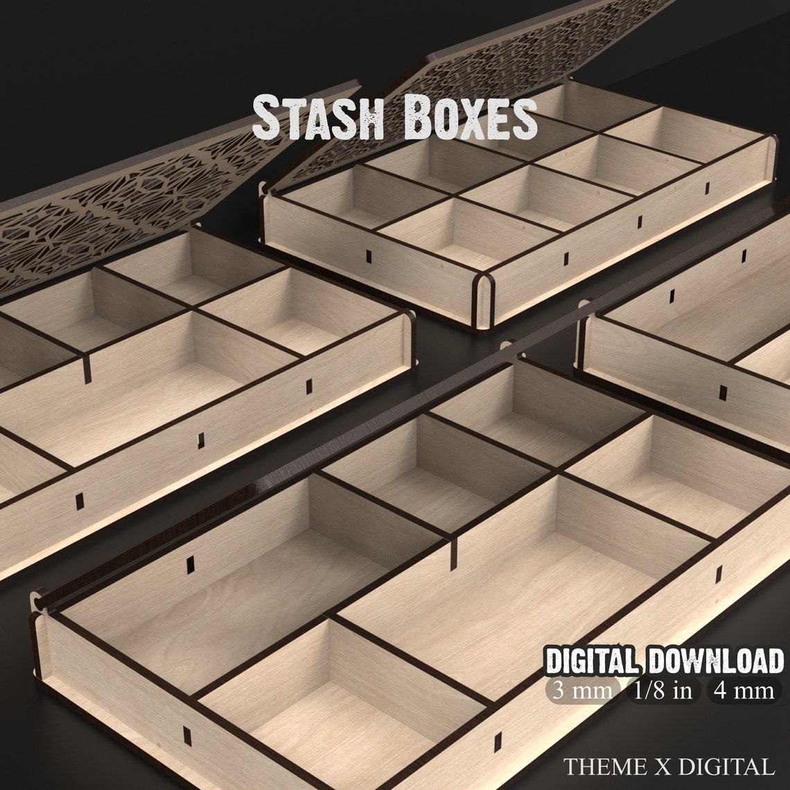 Stash Box Svg Laser Cutting Files Dice Box Laser Cut Files - Etsy