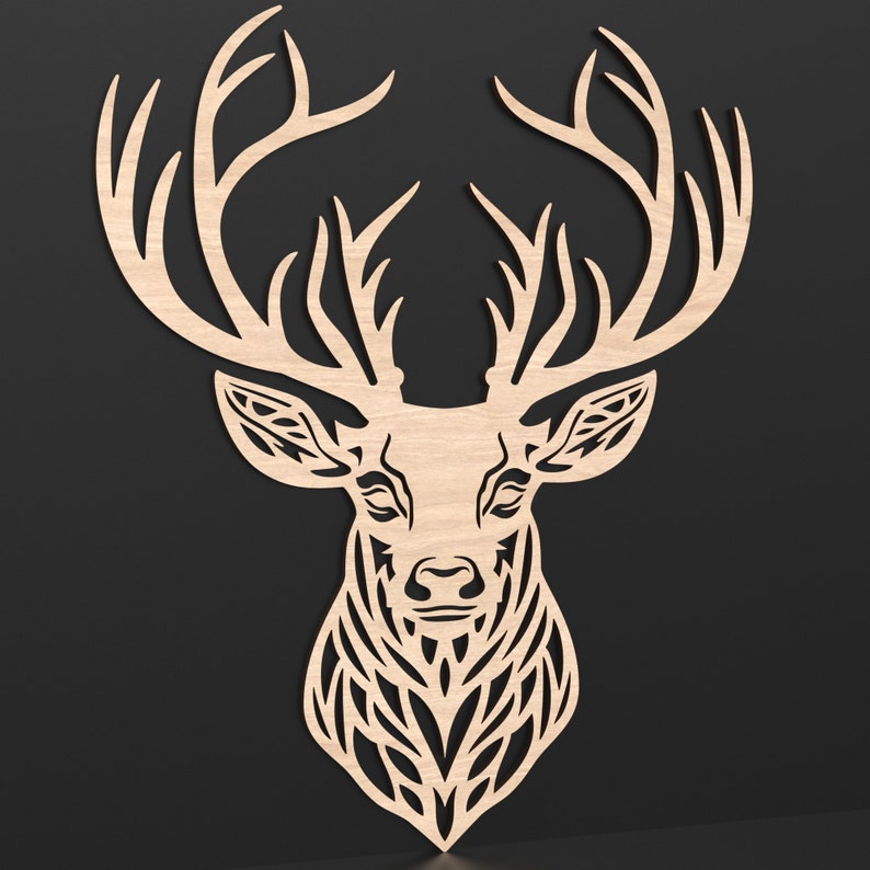 Stag / Deer Head Laser Cutting SVG File Deer Silhouette Laser - Etsy UK