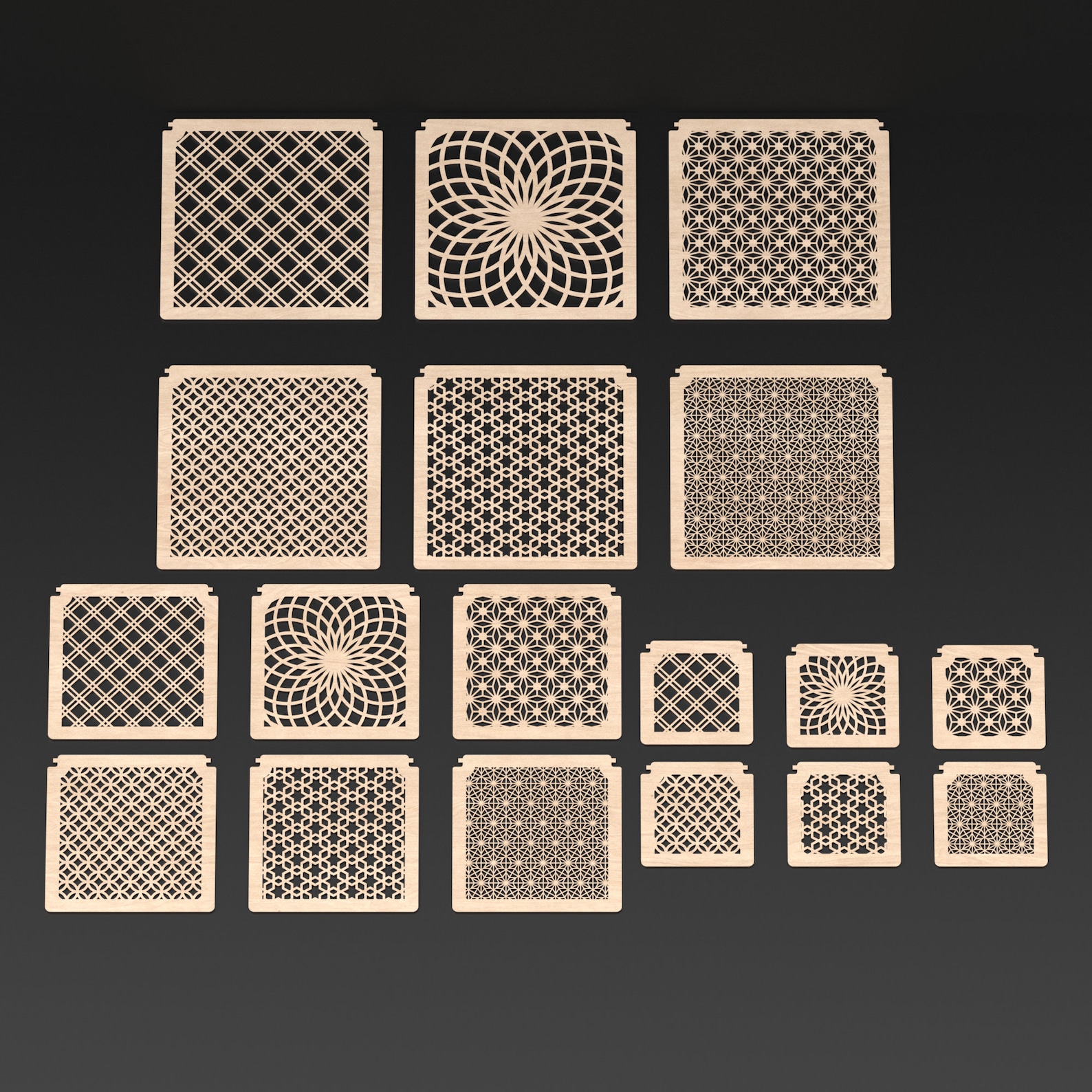 14 Square Flip Top Box Svg Laser Cutting Files, Square Laser Cut Box ...