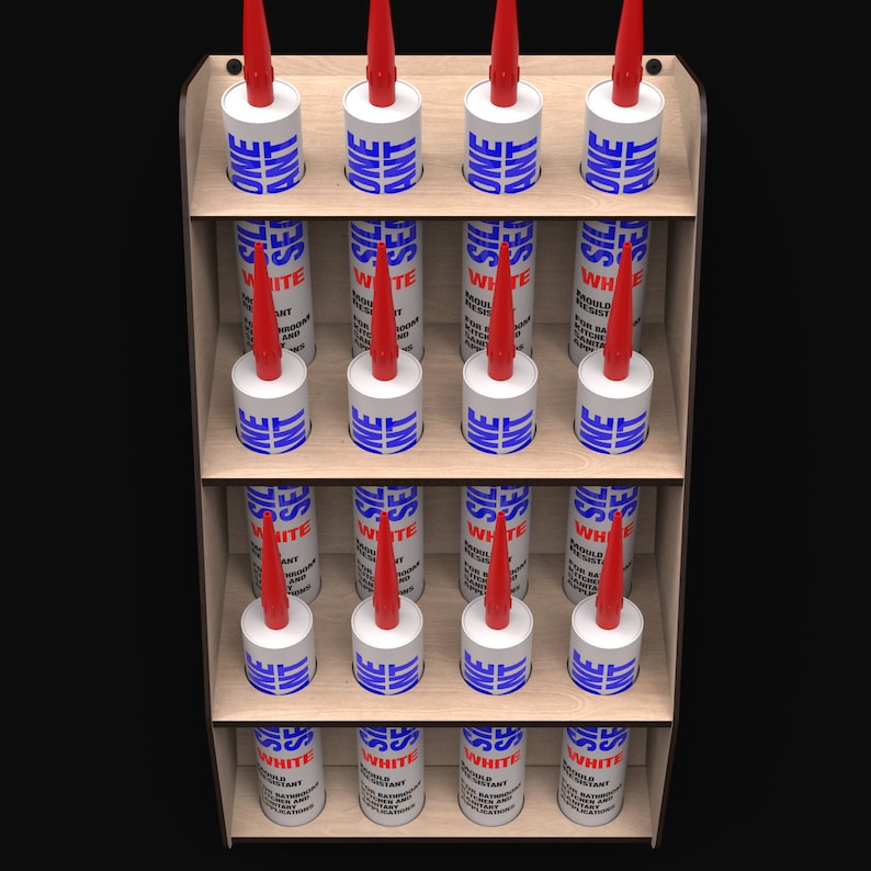Silicone & Caulk Tube Holder Storage Rack Svg Laser Cutting Files ...