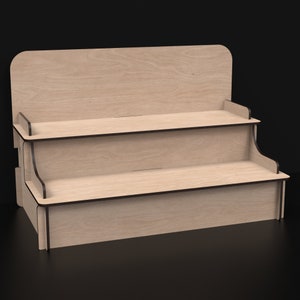 9x Slot Together Wood Shelves Display Stand Svg Laser Cut Files - 2 3 4 ...