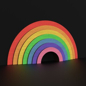7 Layer Rainbow Svg Laser Cut Files - Retro Rainbow Svg File for Laser ...