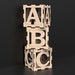 3D Alphabet Box A-Z Laser Cut Files, Alphabet Letter Box File, 3D Svg ...