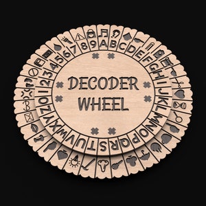 Decoder Cypher Wheel Puzzle SVG Laser Cutting Files - 3D Puzzle Laser ...