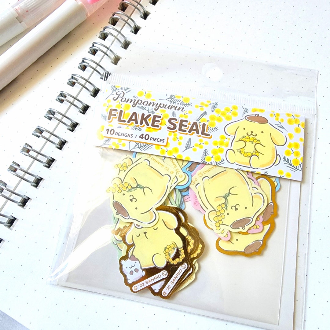 Pompompurin Flake Seal Sanrio Stickers 10 Designs in 40 - Etsy