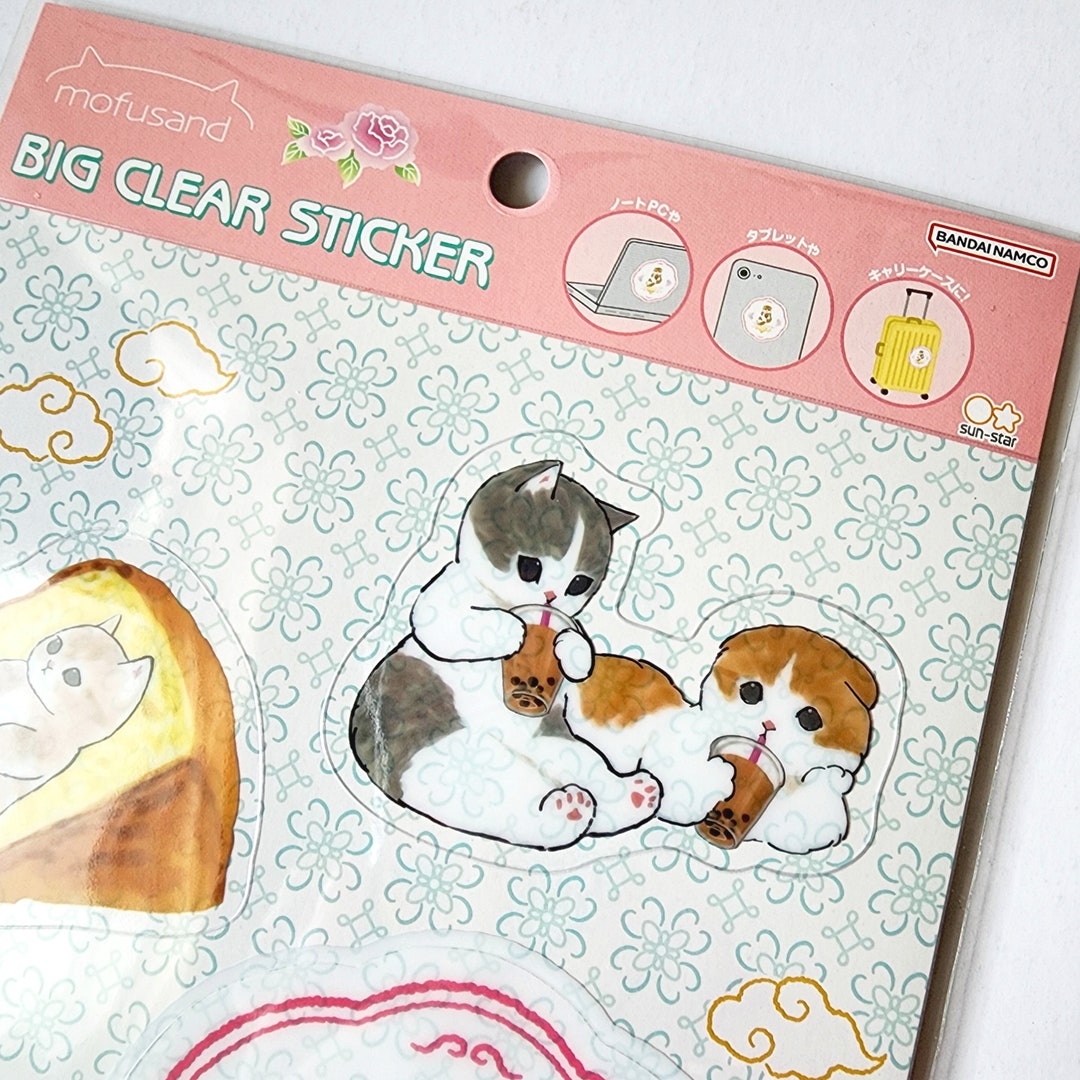 Cat in Hat Japan Sticker, Cute Cat With Shark Sticker Laptop Car ...