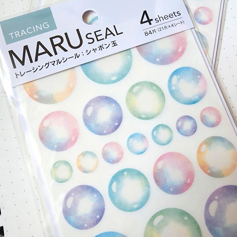Sticker From Daiso, Bubble Shape Journaling Kit, Scrapbooking Kit ...