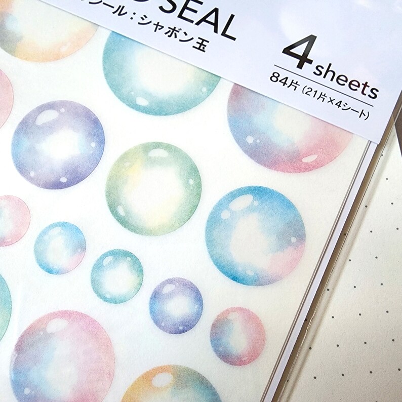 Sticker From Daiso, Bubble Shape Journaling Kit, Scrapbooking Kit ...