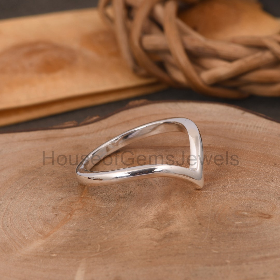 Chevron Ring V Shape Ring Artisan Made 925 Silver Ring Band Ring Daily ...