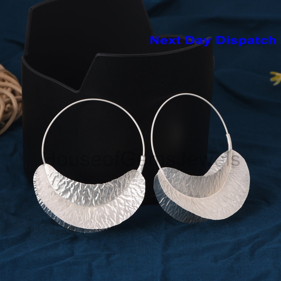 Pure Silver Fulani Earring, African Silver Earring, 925 Sterling Silver ...