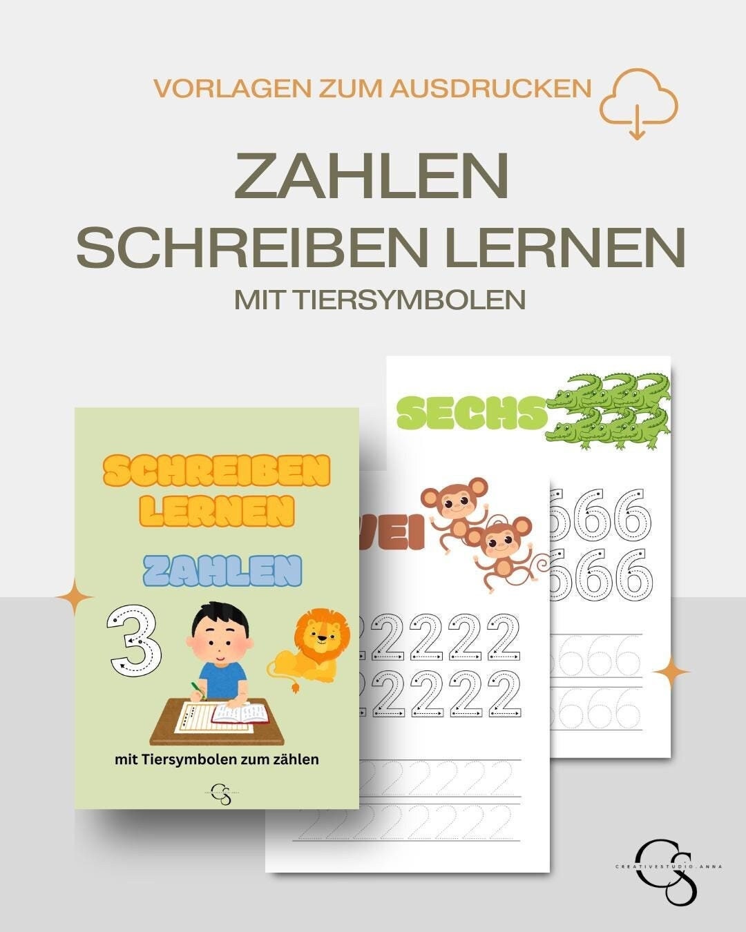 Learning to Write Numbers – Printable for Preschool Children (numbers 0 ...