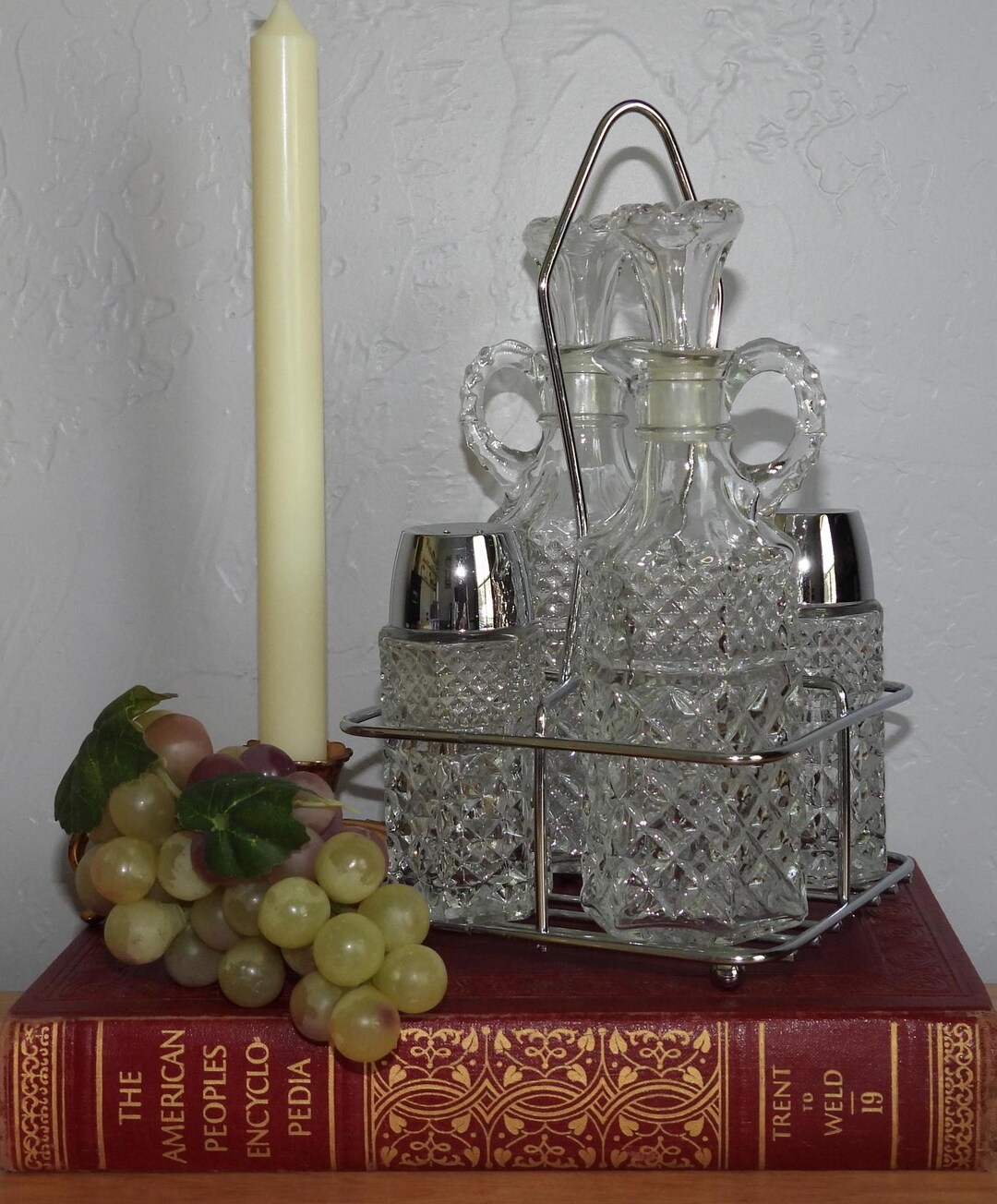 9-pc Condiment Set Anchor Hocking Wexford Cruet Salt Pepper Serveware ...