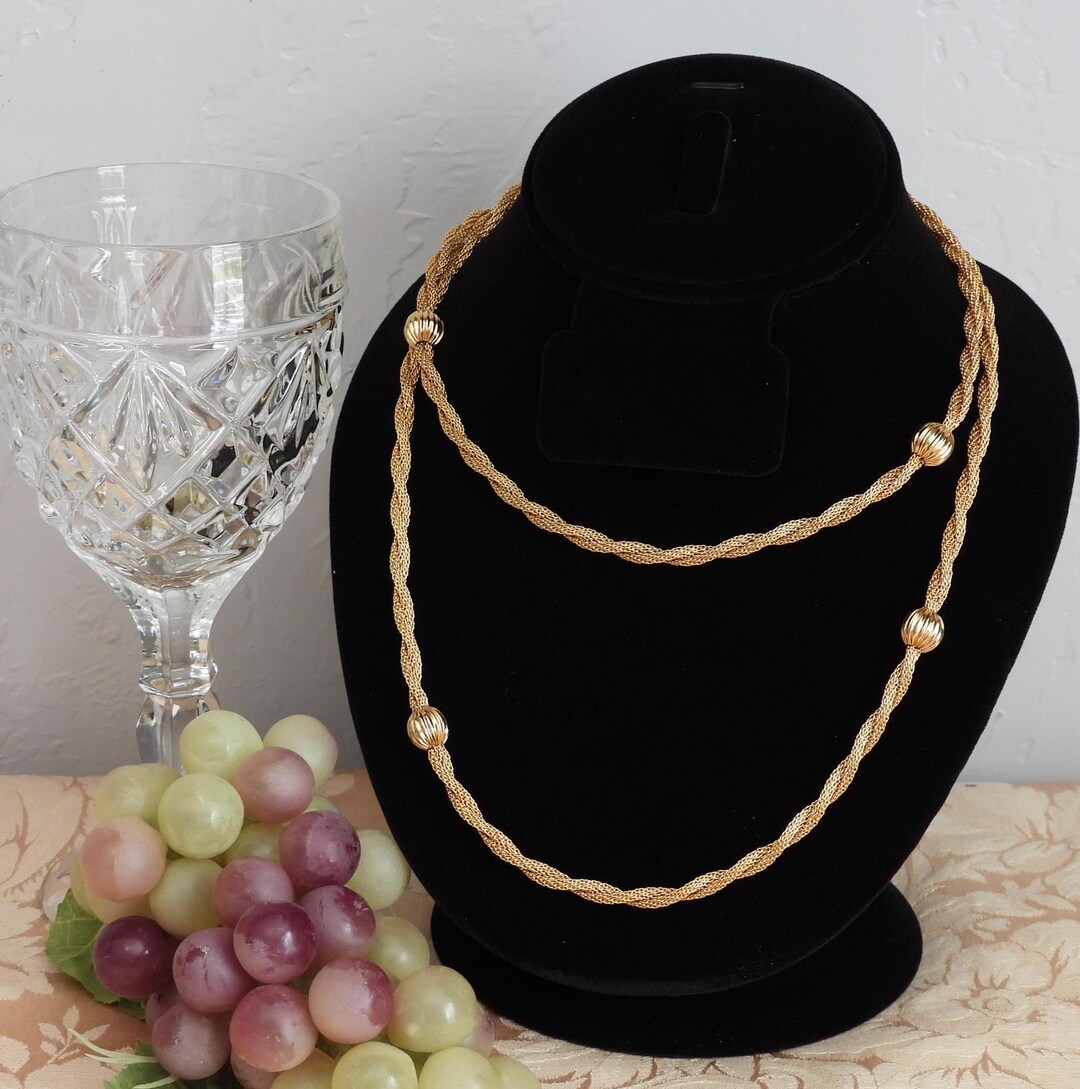 60" Gold Twisted Rope Necklace Napier - Etsy