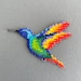 Beaded Hummingbird Brick Stitch PDF Pattern for Miyuki Delica 11/0 ...