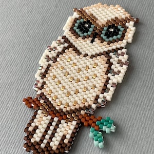 Beaded Owl Brick Stitch PDF Pattern for Miyuki Delica 11/0, #160 - Etsy