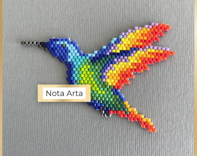Brick Stitch Hummingbird Beading Pattern - Etsy Canada