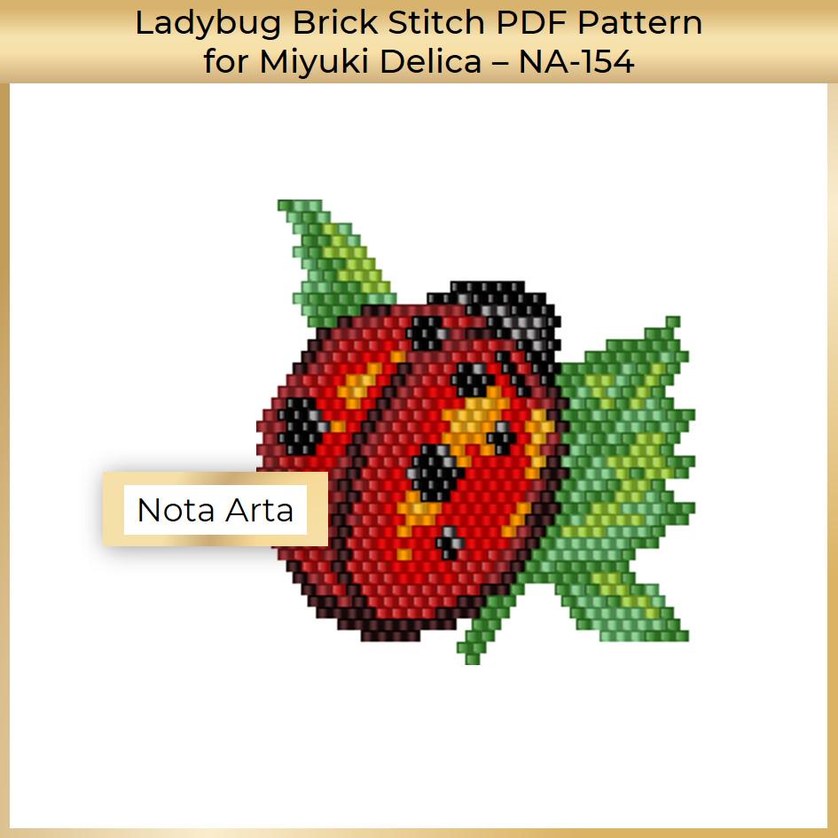 Beaded Ladybug Brick Stitch PDF Pattern for Miyuki Delica 11/0, #154 - Etsy