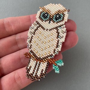 Beaded Owl Brick Stitch PDF Pattern for Miyuki Delica 11/0, #160 - Etsy