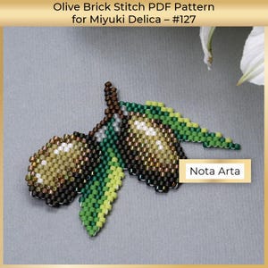 Beaded Olive Brick Stitch PDF Pattern for Miyuki Delica 11/0, #127 - Etsy