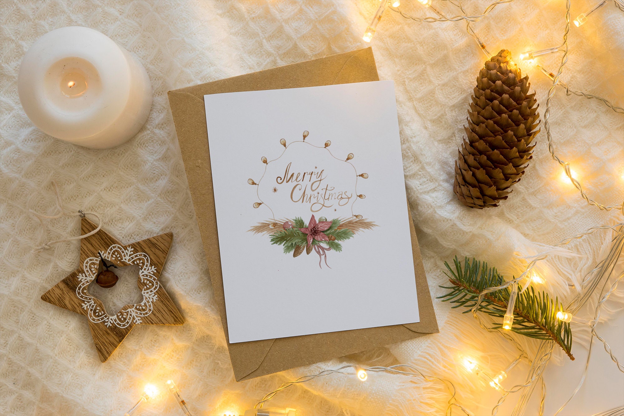 Watercolor Clipart Christmas Frame Boho Style.boho Christmas - Etsy