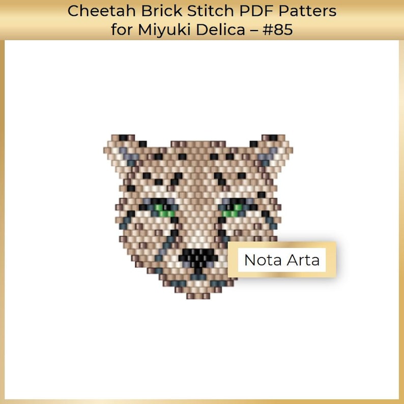 Beaded Cheetah Brick Stitch PDF Pattern for Miyuki Delica 11/0, #85 - Etsy