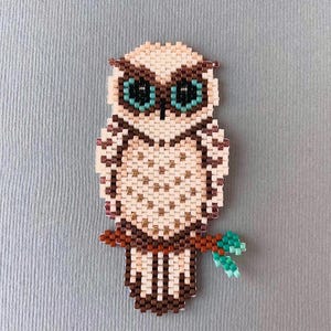 Beaded Owl Brick Stitch PDF Pattern for Miyuki Delica 11/0, #160 - Etsy
