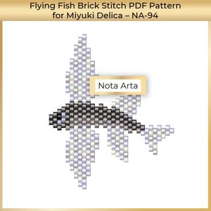 Beaded Flying Fish Brick Stitch PDF Patterns for Miyuki Delica 11/0 ...