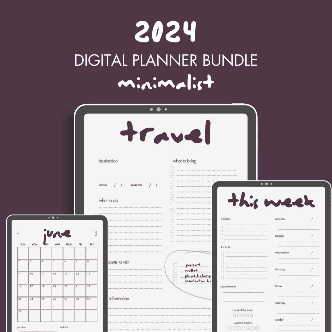 Digital Planner 2024, Digital Organizer, Planning, Digital Calendar ...