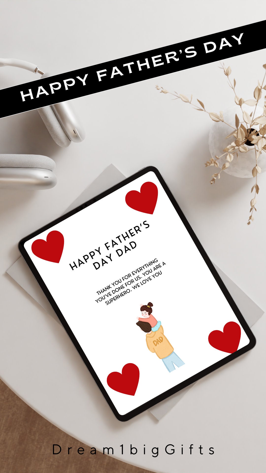 CANVA Template Happy Father's Day - 5 X 7 Editable and Printable Copy ...