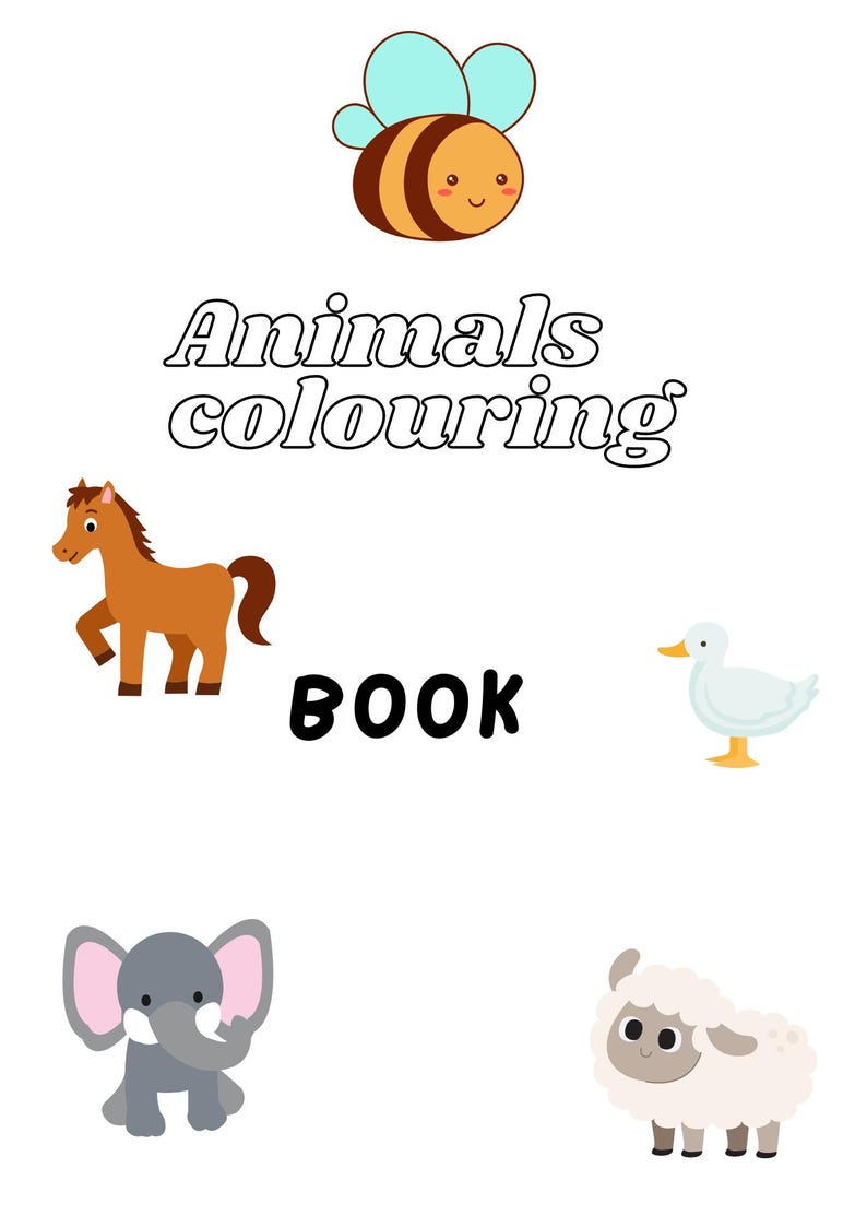 30 Animals Colouring Book, Printable PDF, Animals Colouring Pages for ...