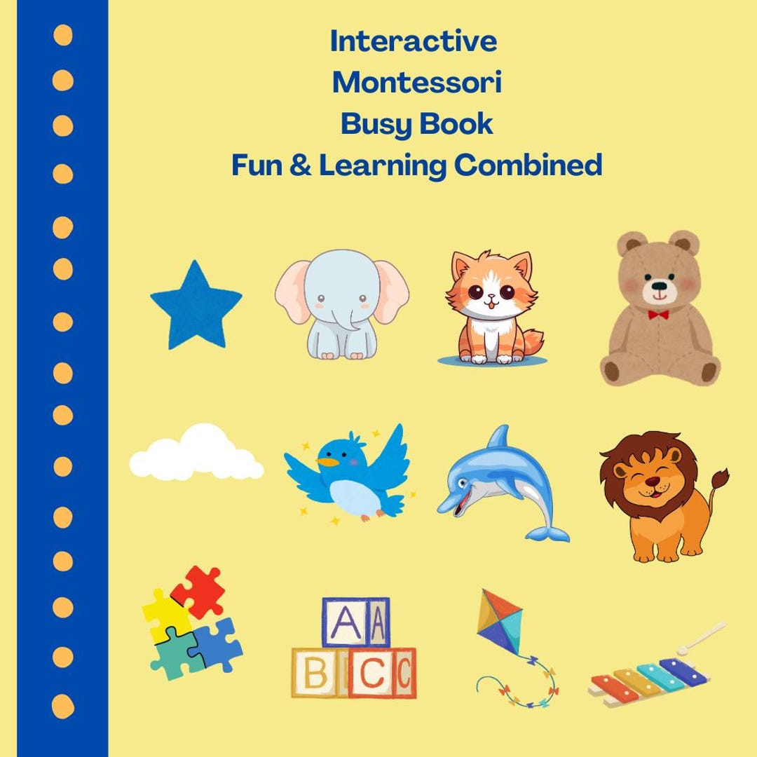 Busy Book Printable, Toddler Learning Binder, Preschool Activities ...