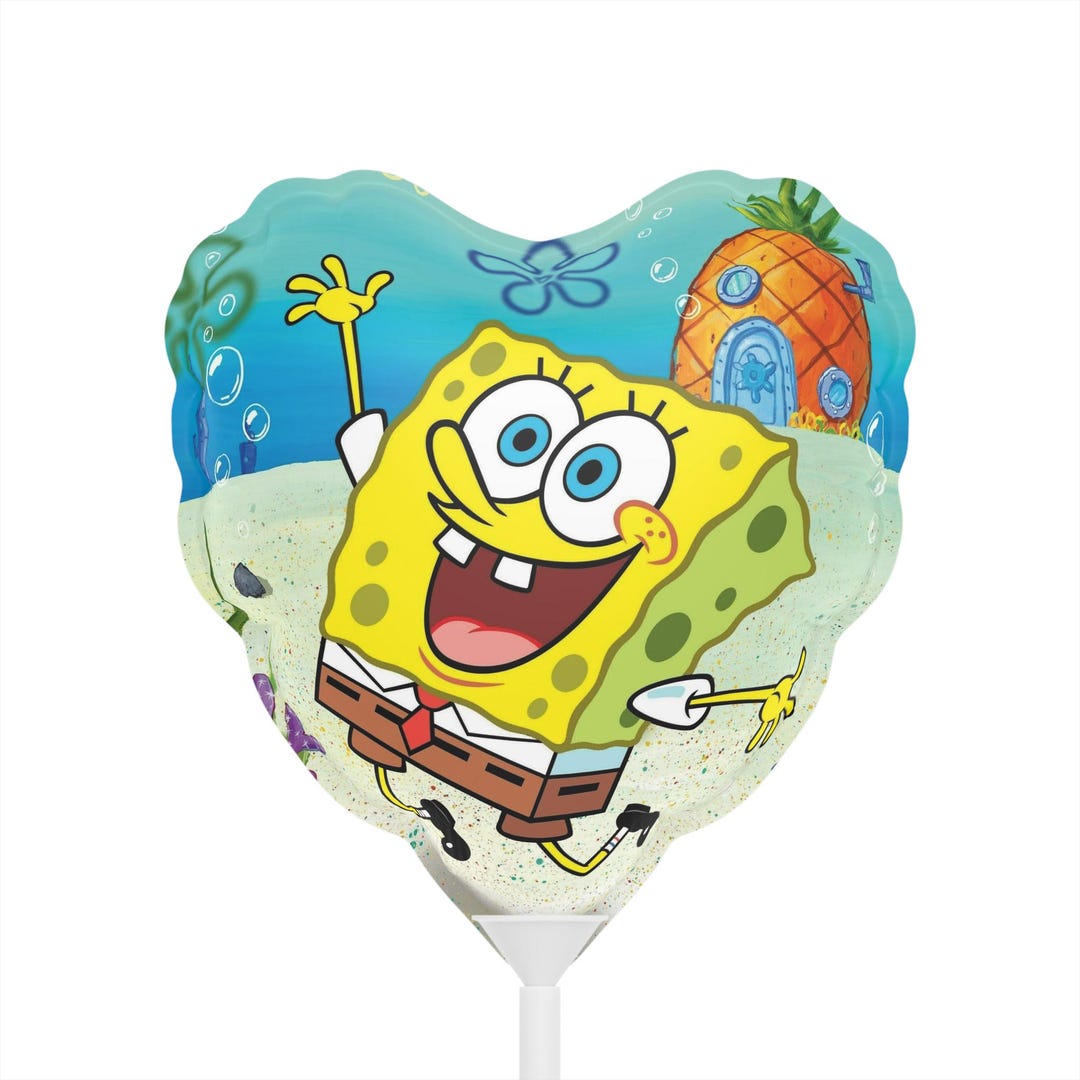 Spongebob Balloons round and Heart-shaped, 6 - Etsy
