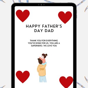 CANVA Template Happy Father's Day - 5 X 7 Editable and Printable Copy ...