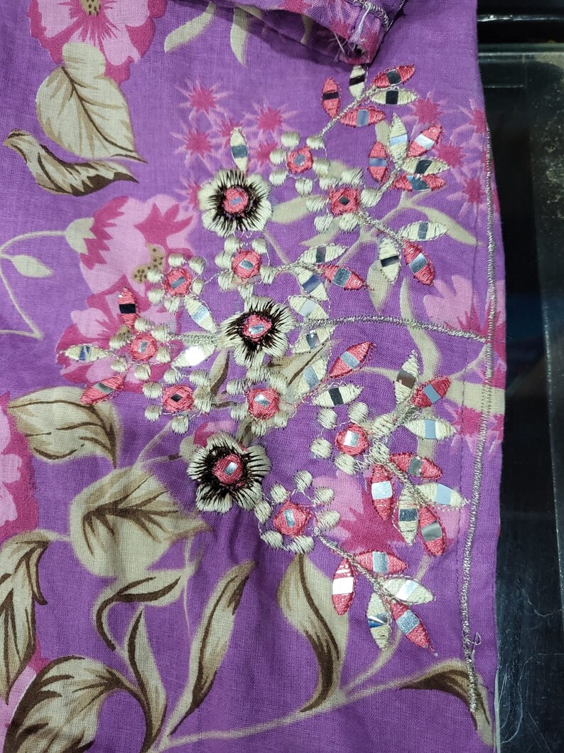 Premium Cotton Fabric Beautiful Manual Hand Made Yoke and Both Side ...