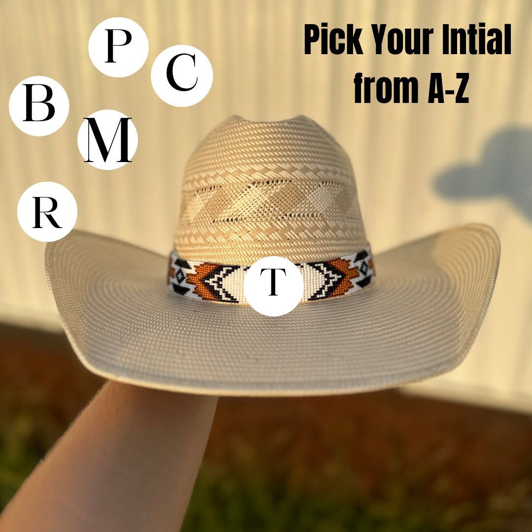 Initial Hat Band - Etsy