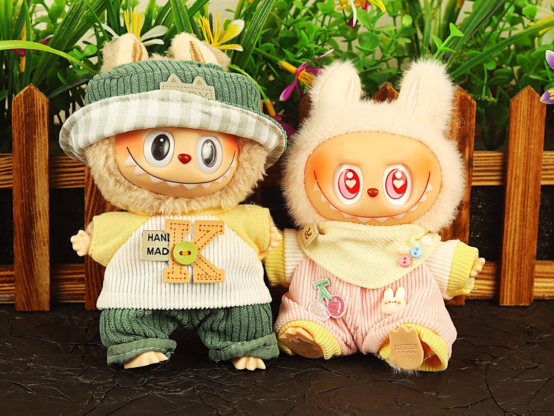 Labu Doll Clothes Labu Doll Outfit Doll Suit Green&pink Outfit With Hat ...