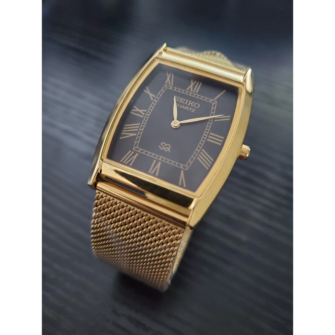 NEW OLD STOCK Rare Vintage Seiko Slim Tank Quartz Men's Gold Watch - Etsy