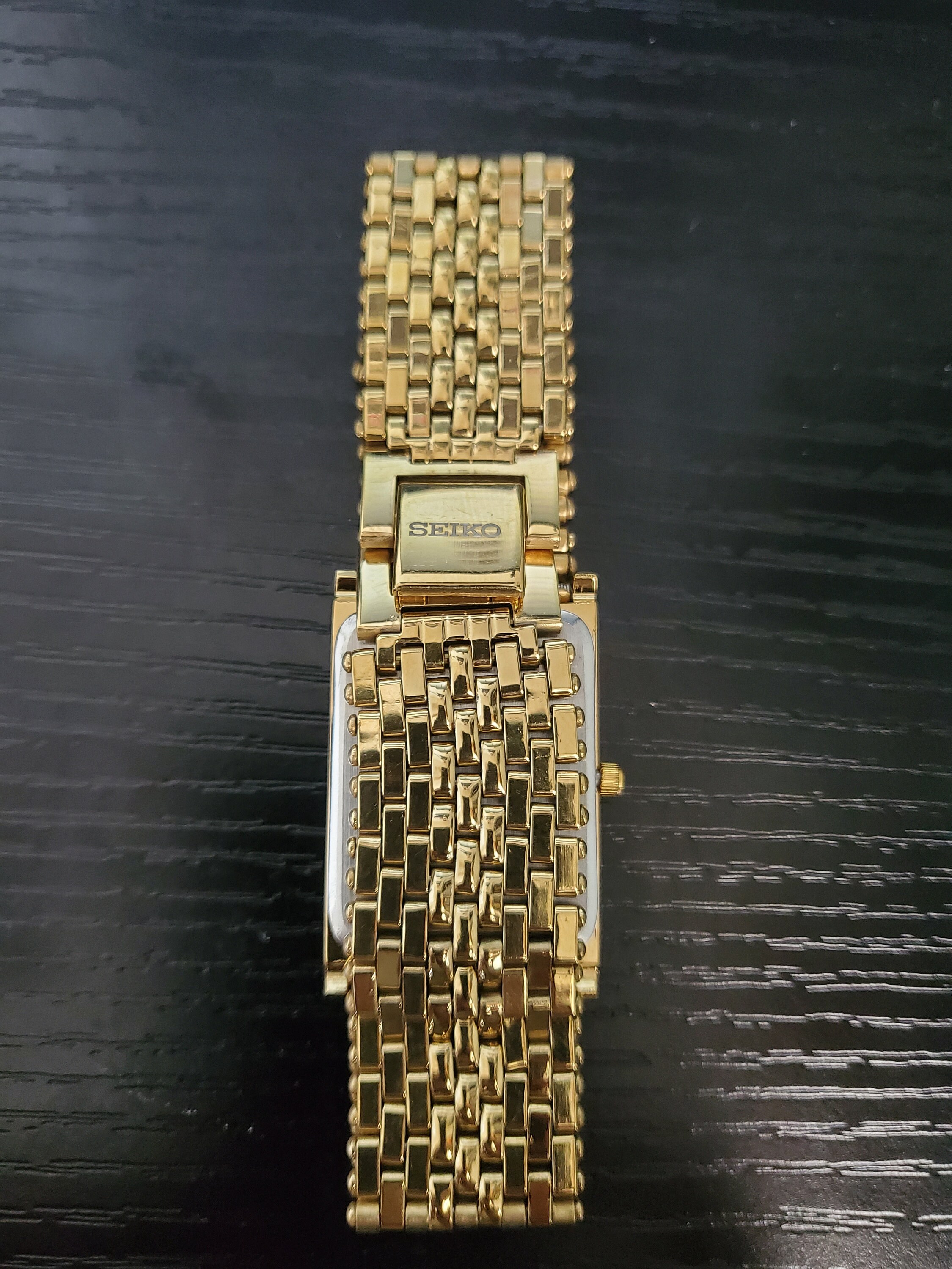 NEW OLD Stock RARE Vintage Seiko Slim Tank Quartz Men's Gold Wrist Watch - Etsy