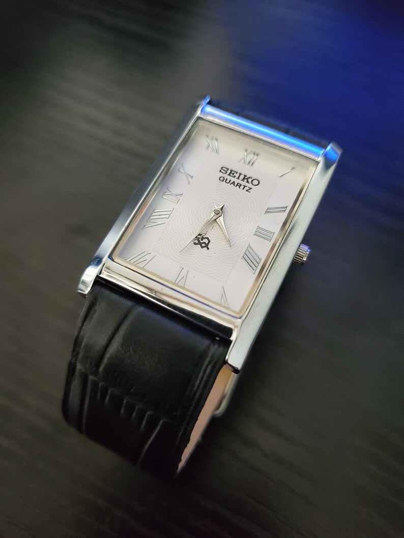 NEW OLD STOCK Rare Vintage Seiko Slim Tank Quartz Men's Leather Wrist Watch - Etsy Australia