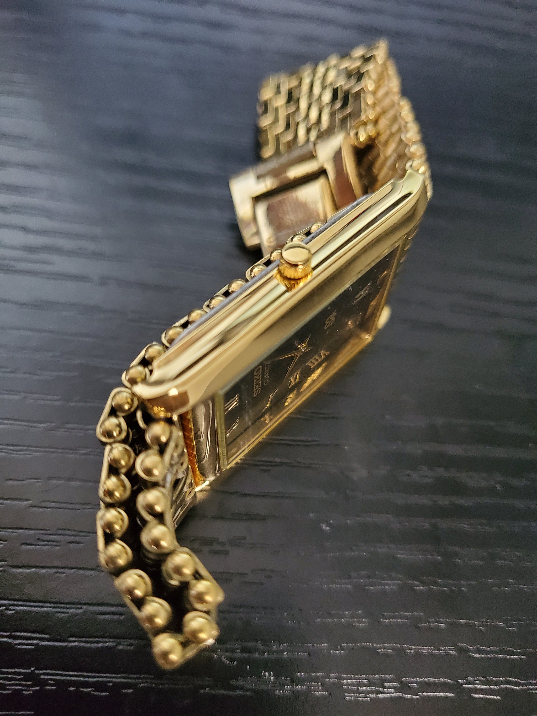 NEW OLD Stock RARE Vintage Seiko Slim Tank Quartz Men's Gold Wrist Watch - Etsy