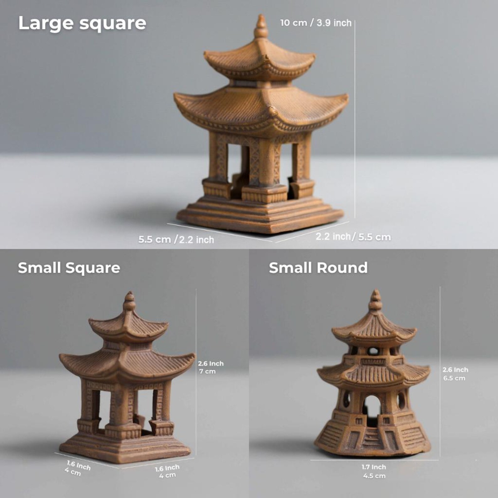 Miniature Ceramic Japanese Pagoda | Japanese Zen Garden Decor | Bonsai ...